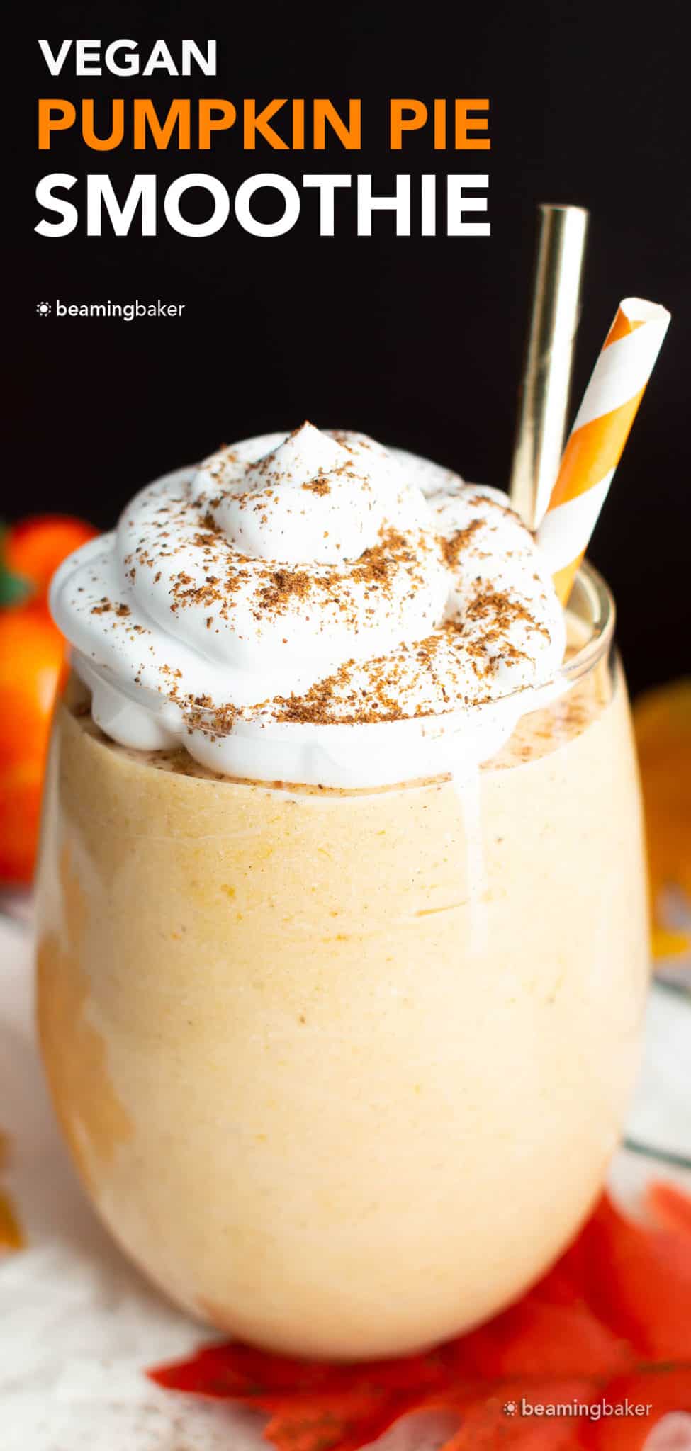 Pumpkin Pie Smoothie (Vegan) - Beaming Baker
