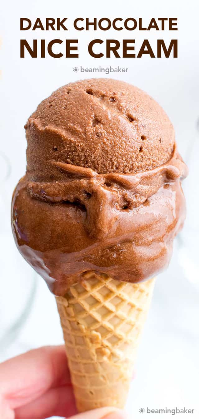Dark Chocolate Nice Cream Recipe – 4 Ingredients! - Beaming Baker
