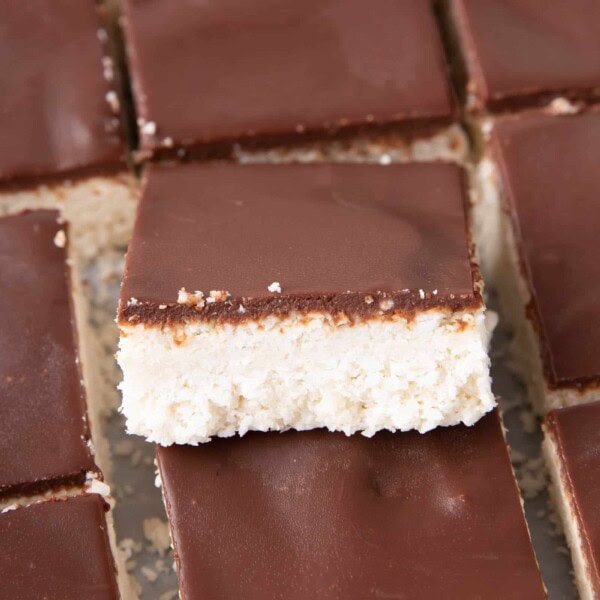 5 Ingredient Vegan Coconut Chocolate Bars - Beaming Baker