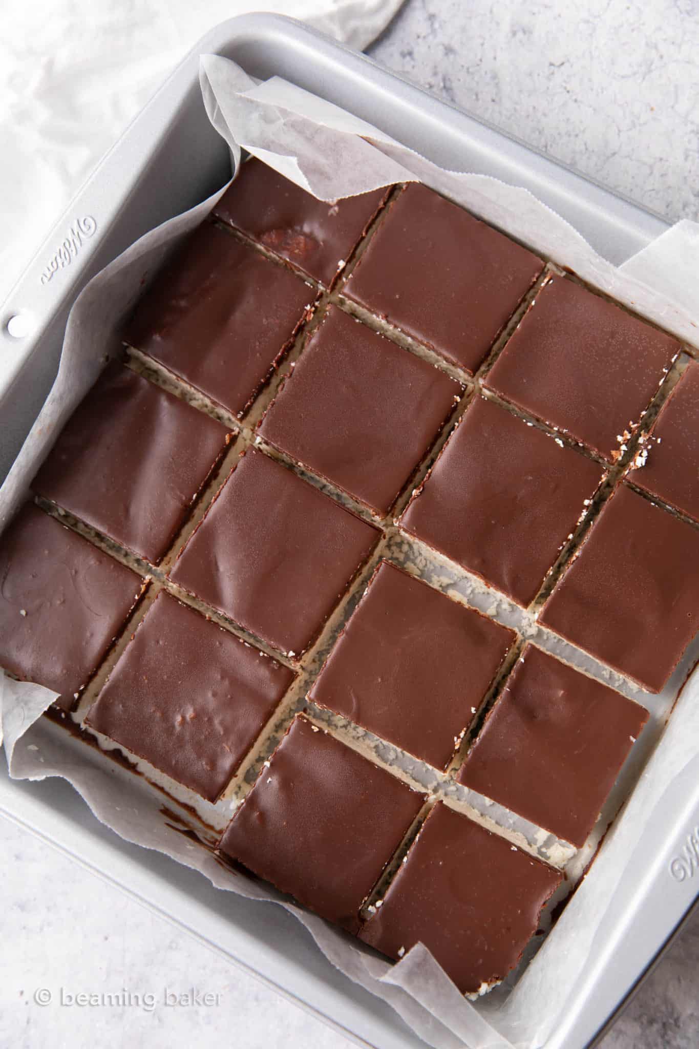 5 Ingredient Vegan Coconut Chocolate Bars - Beaming Baker