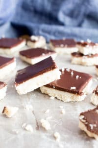 5 Ingredient Vegan Coconut Chocolate Bars - Beaming Baker