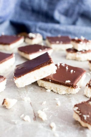 5 Ingredient Vegan Coconut Chocolate Bars - Beaming Baker