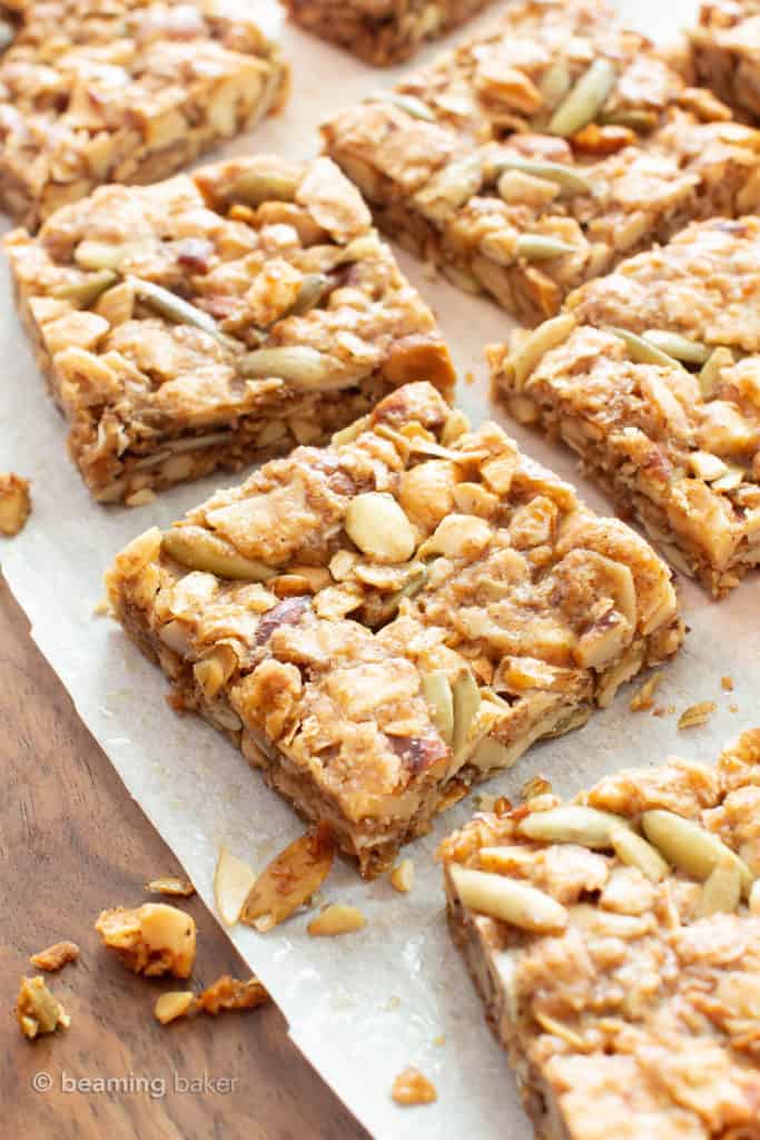 Easy Paleo Snack Bars Recipe (Gluten Free, Vegan) - Beaming Baker