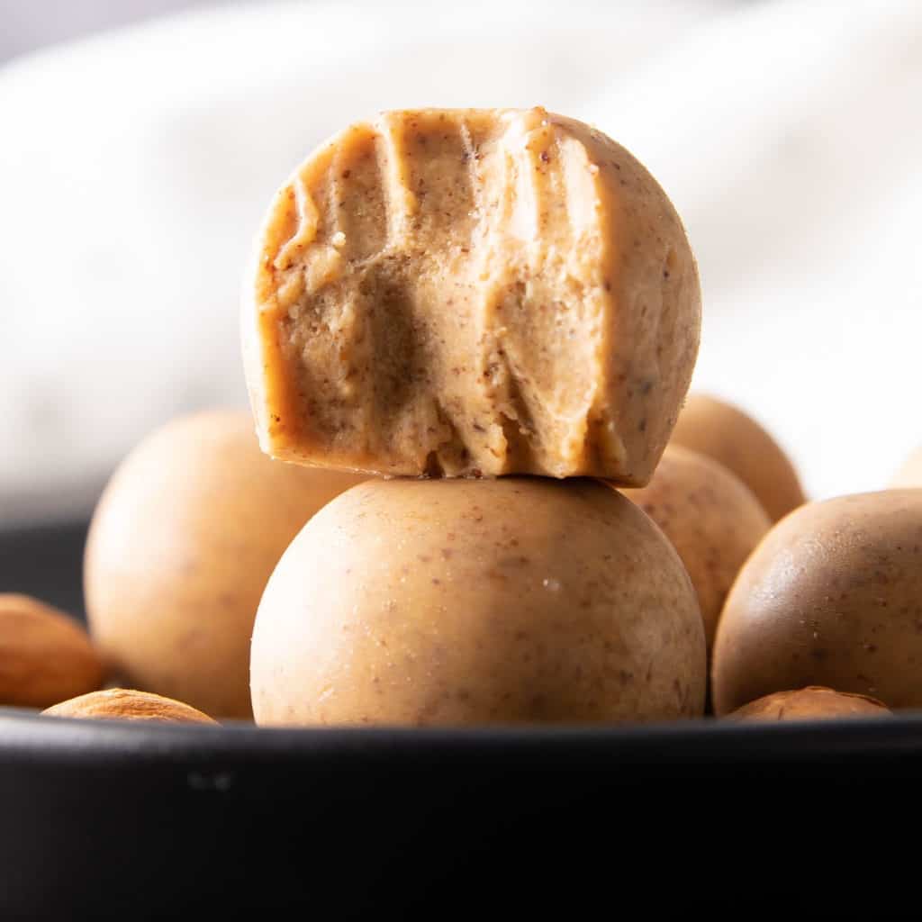 3 Ingredient Almond Butter Keto Fat Bomb Recipe - Beaming Baker