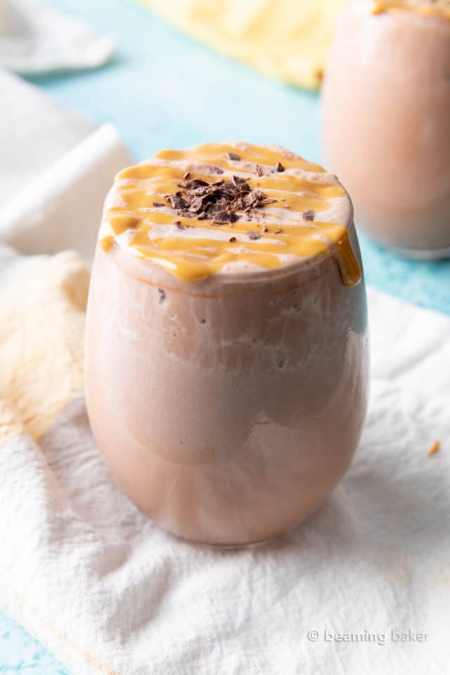 Chocolate Peanut Butter Vegan Protein Shake Recipe (High Protein ...