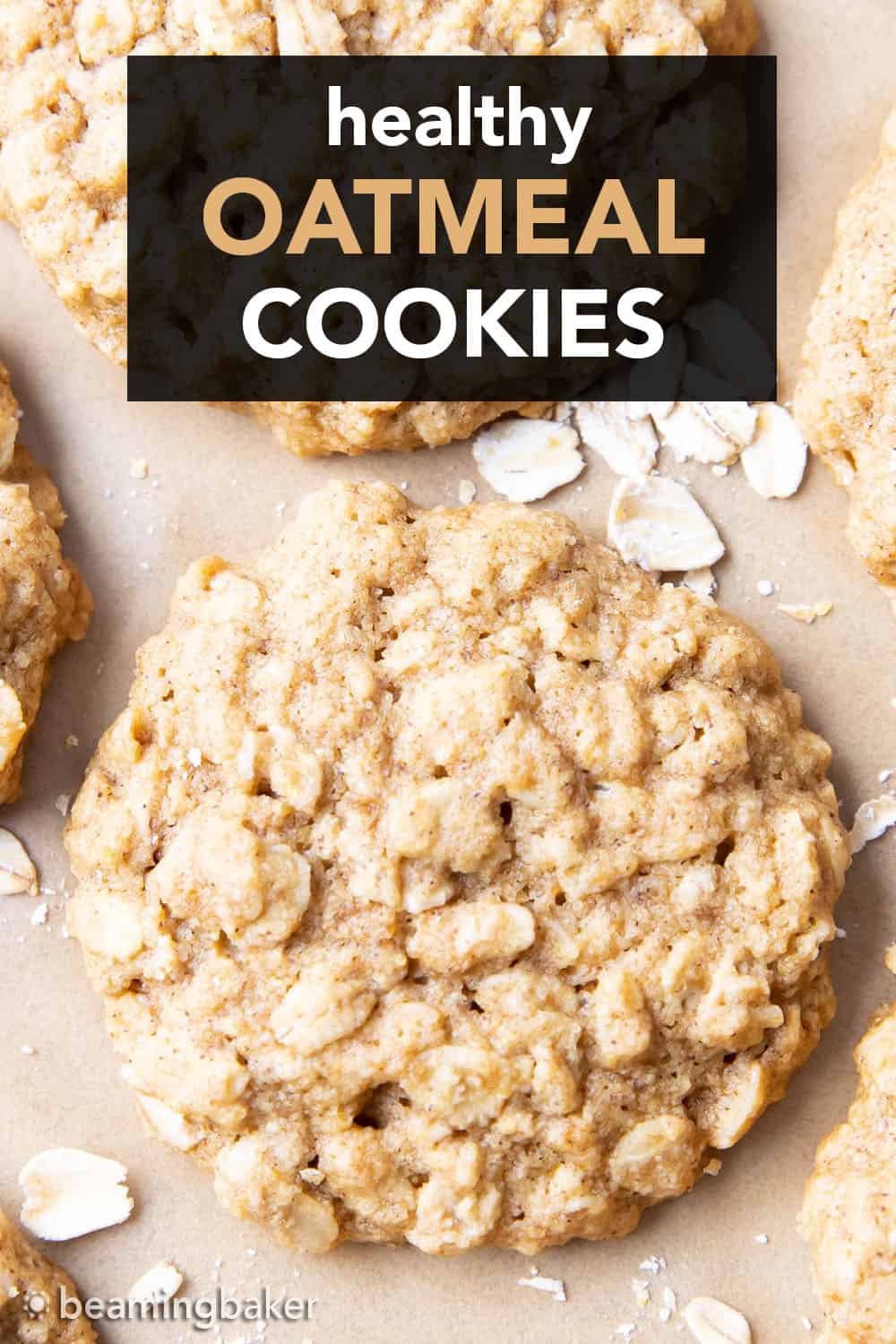 Healthy Oatmeal Cookies - Beaming Baker
