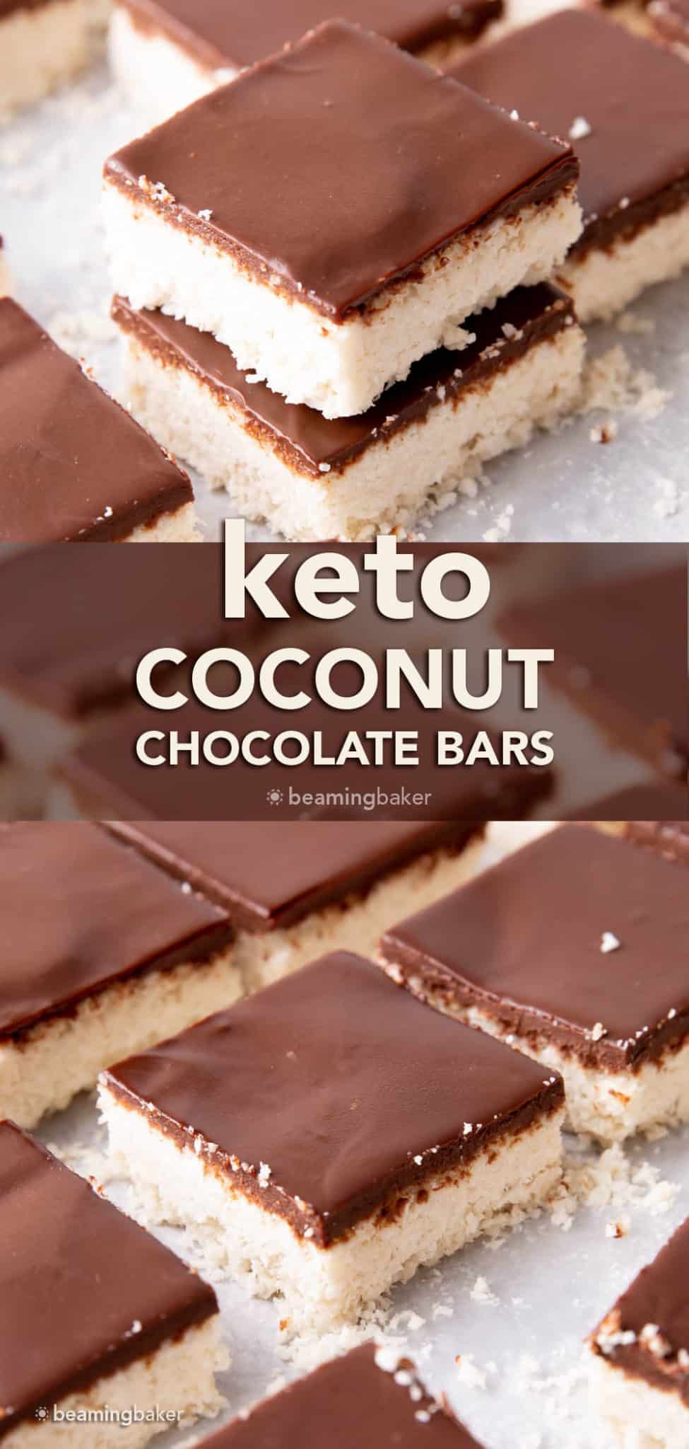 Keto Coconut Chocolate Bars – Low Carb, 5 Ingredient! - Beaming Baker