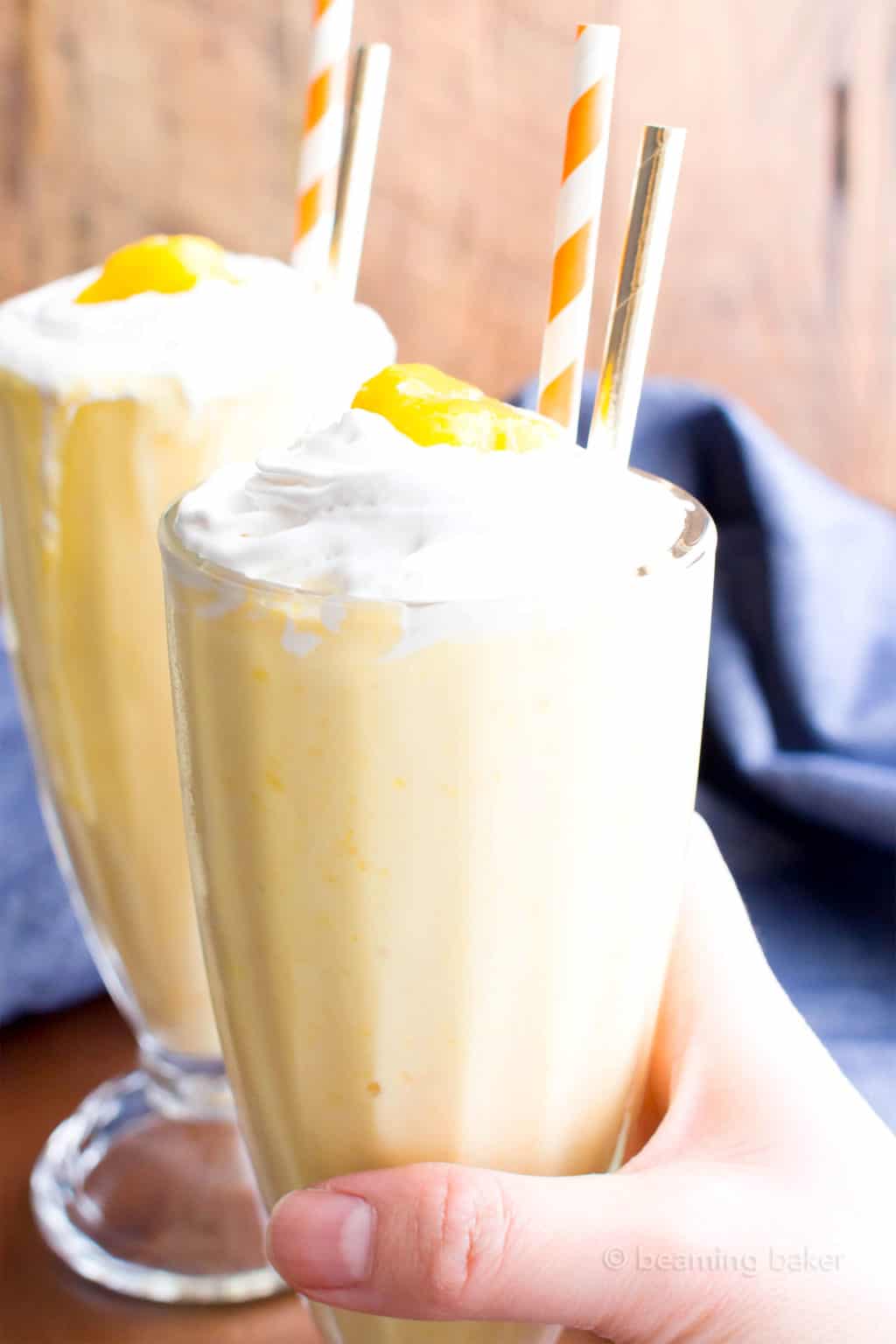 Mango Vegan Milkshake – 3 Ingredients! - Beaming Baker