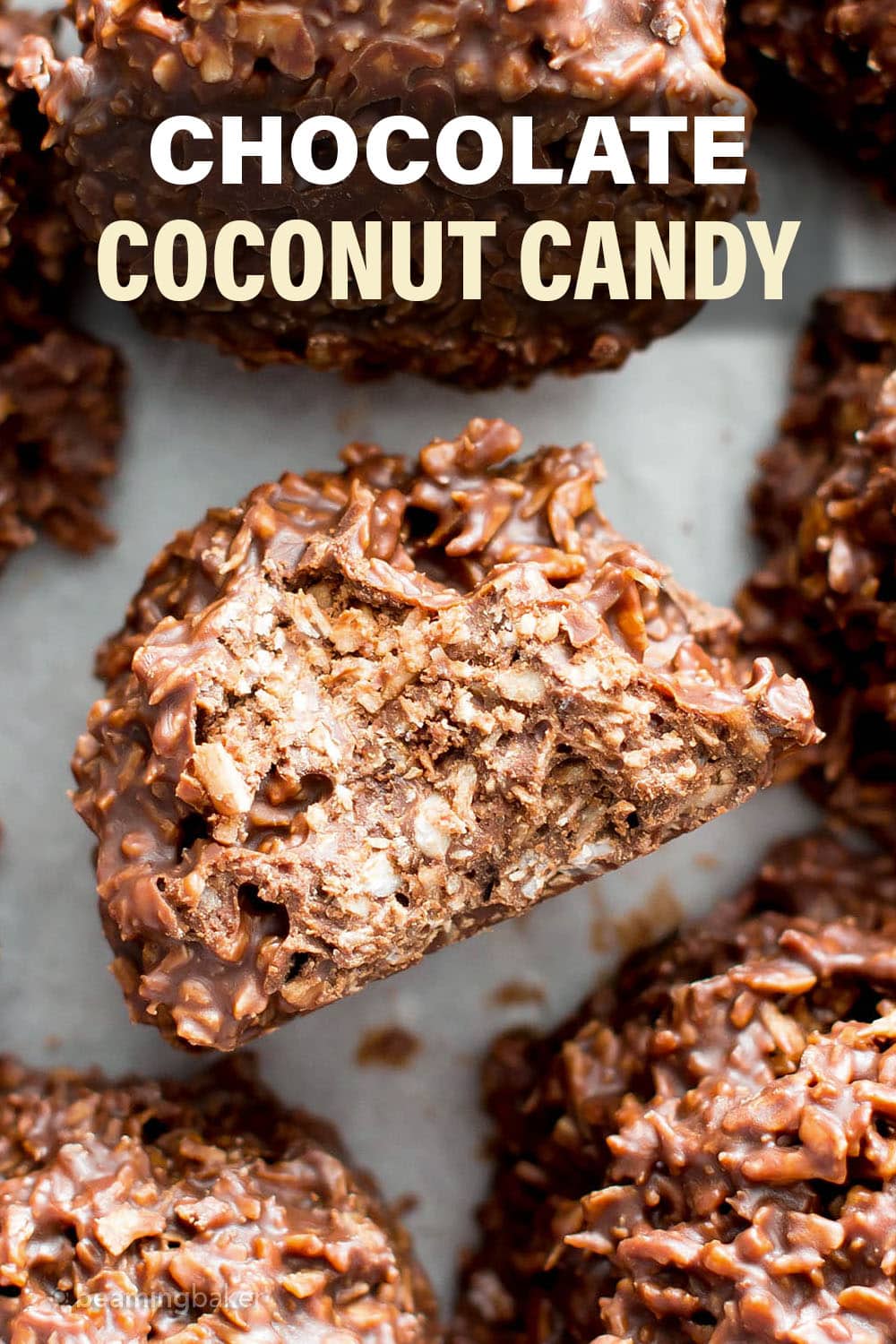 2 Ingredient Chocolate Coconut Candy Clusters - Beaming Baker