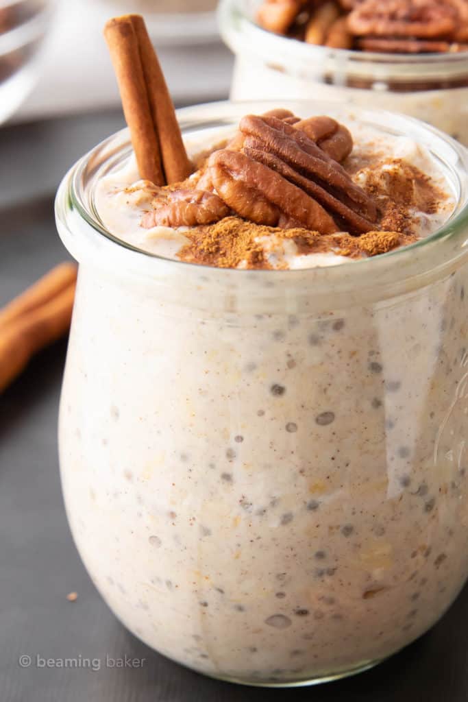 Maple Pecan Overnight Oats - Beaming Baker