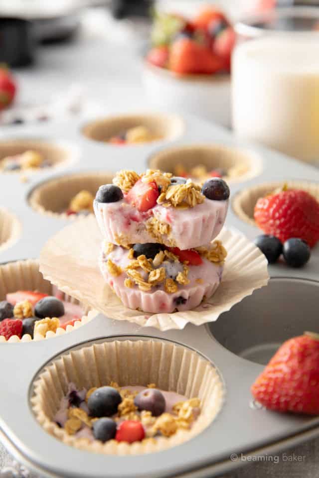 3 Ingredient Frozen Yogurt Bites - Beaming Baker