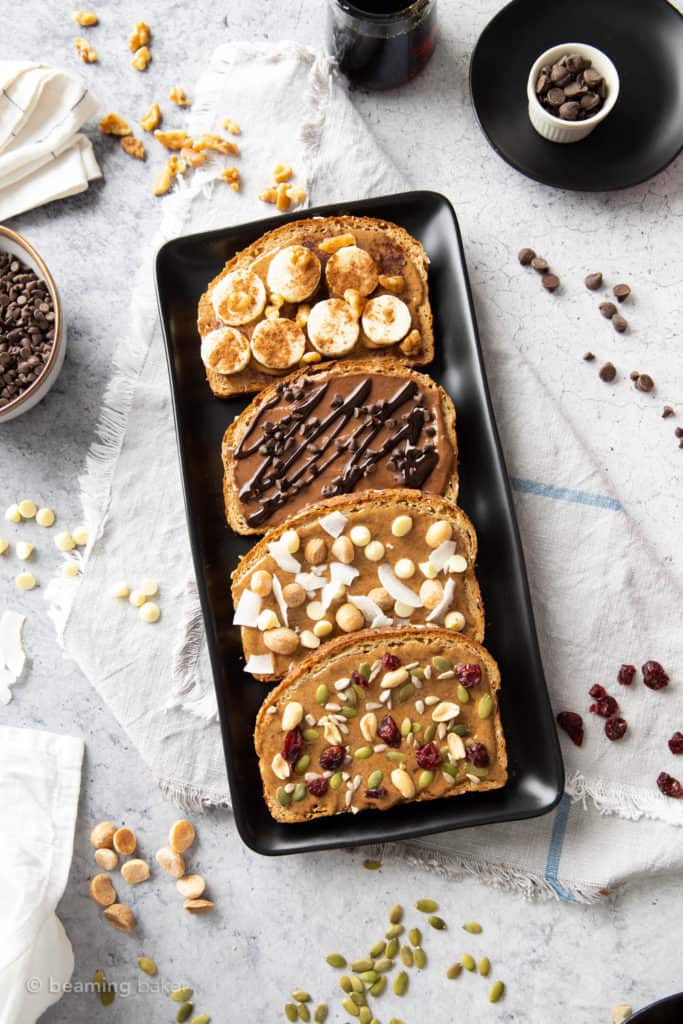 Almond Butter Toast - 4 Ideas! - Beaming Baker