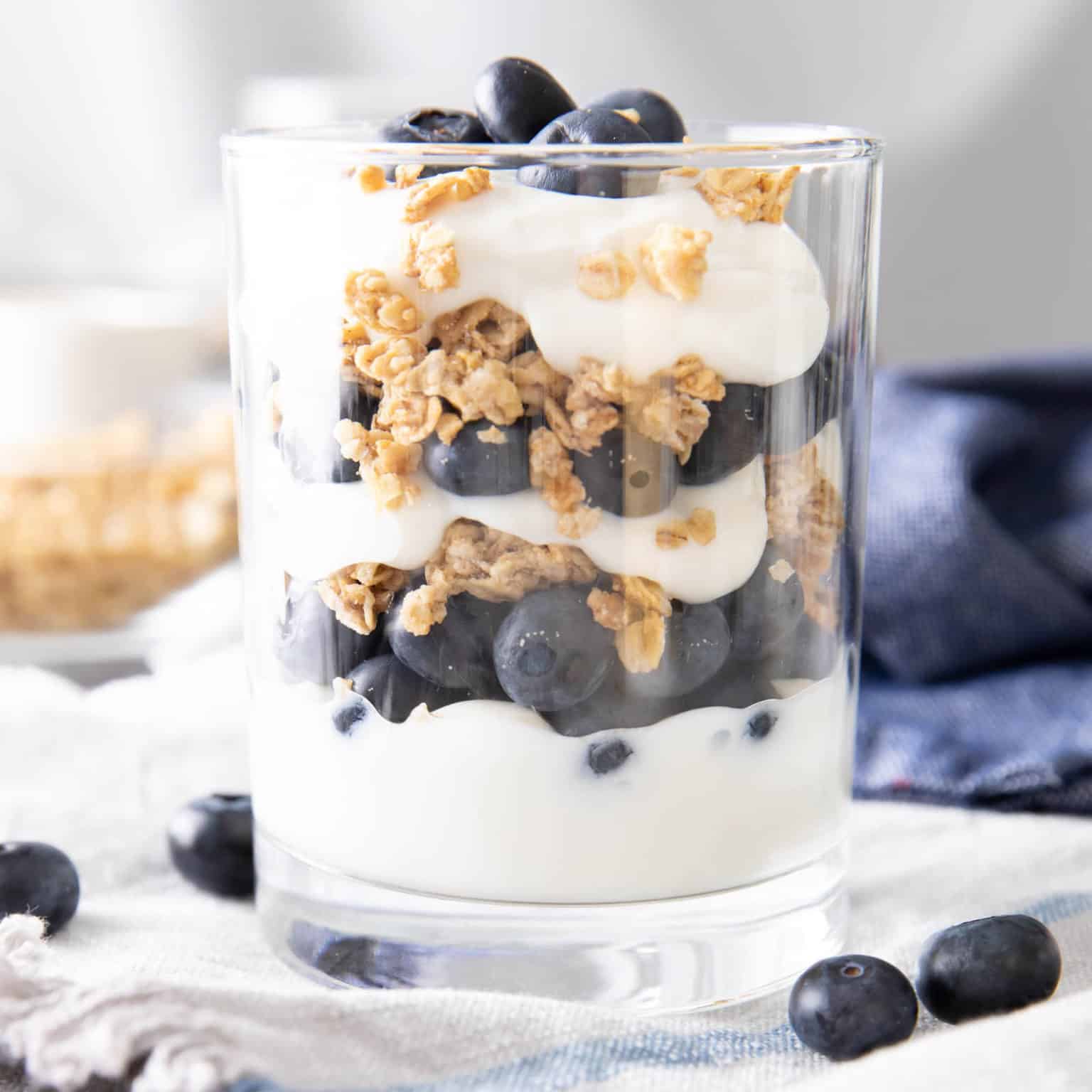 Blueberry Yogurt Parfait - Beaming Baker
