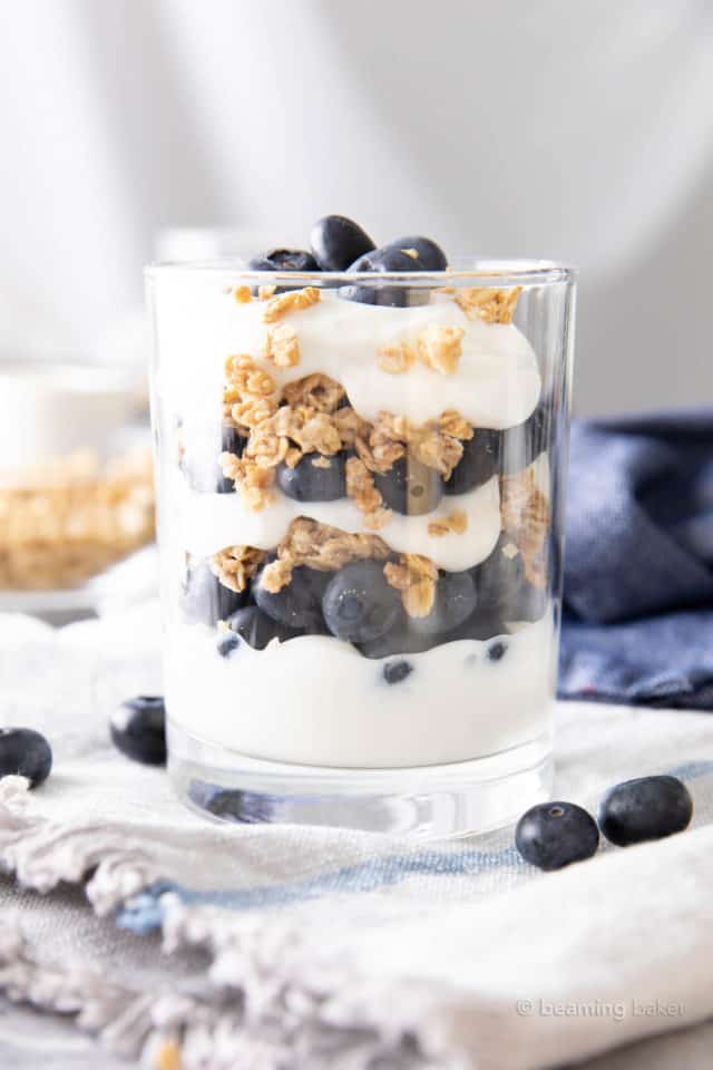 Blueberry Yogurt Parfait - Beaming Baker