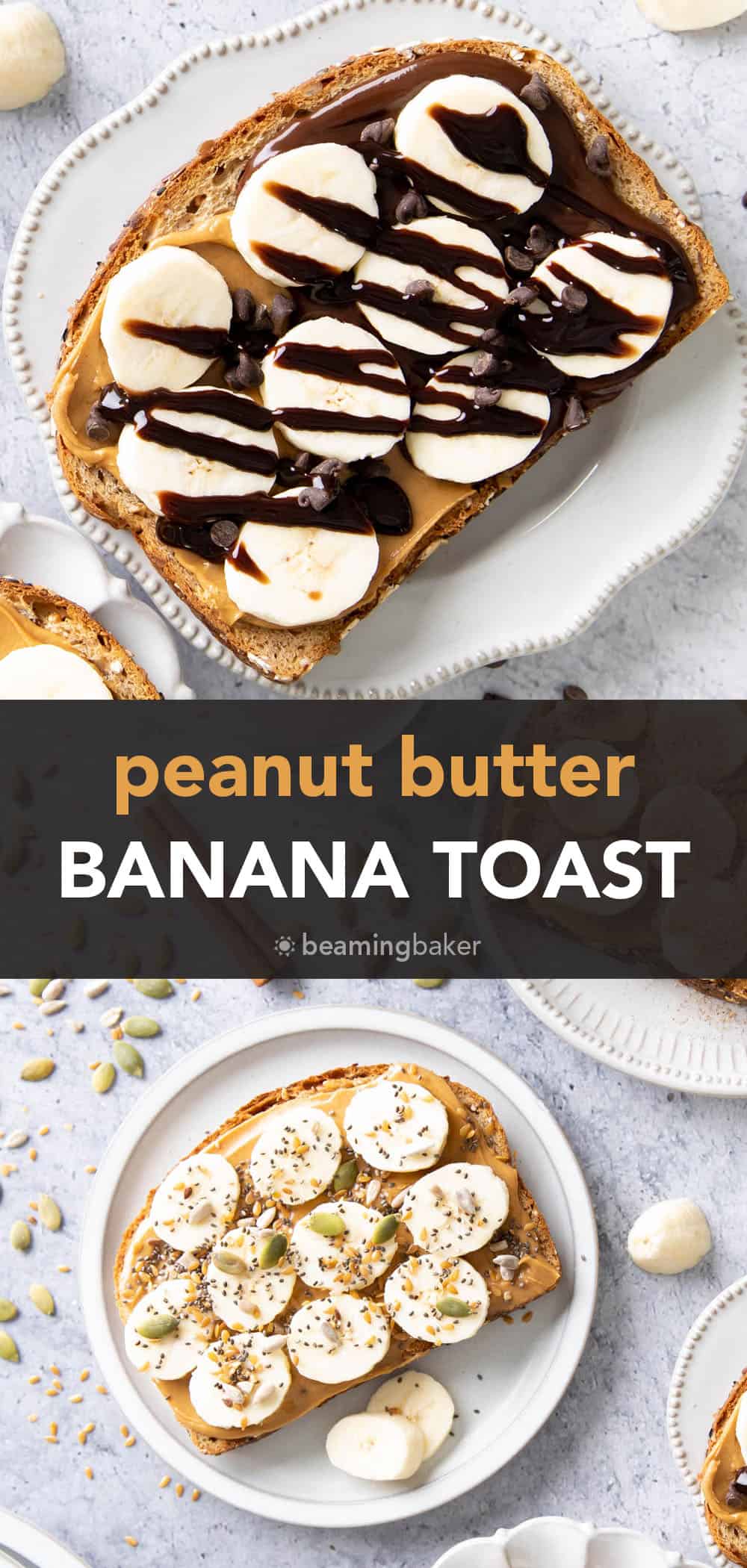 Peanut Butter Banana Toast - Beaming Baker
