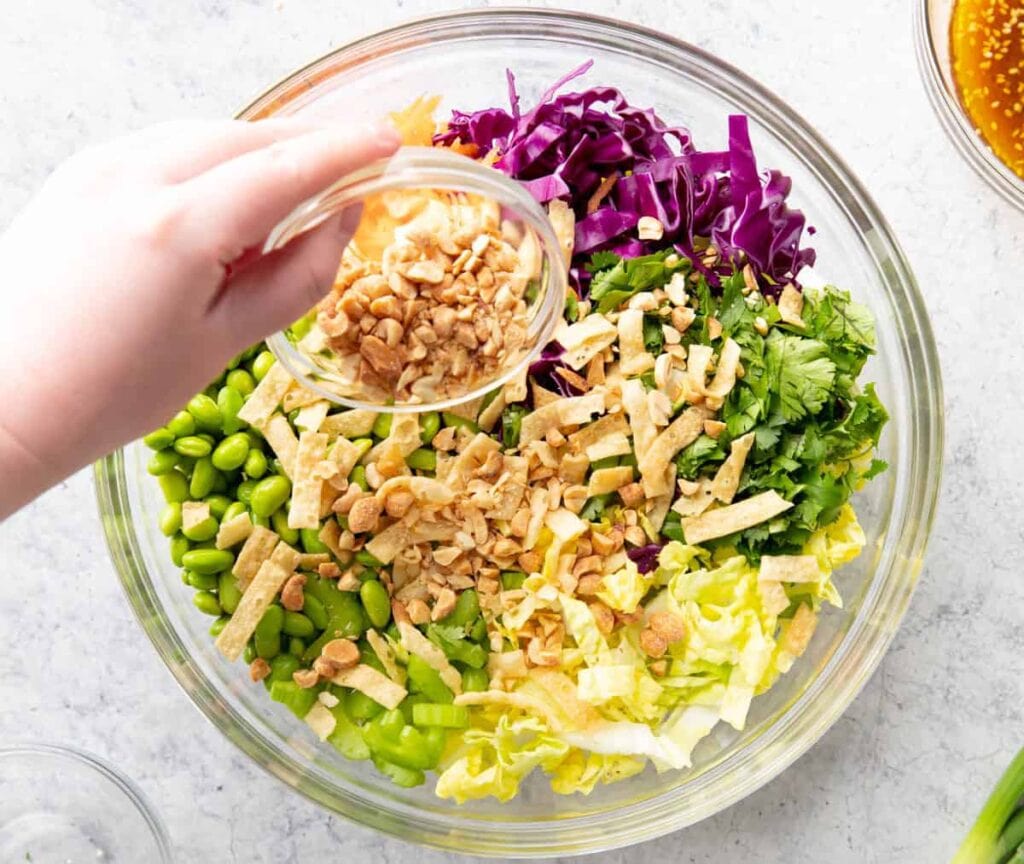 The BEST Asian Chopped Salad w/ Cabbage - Beaming Baker
