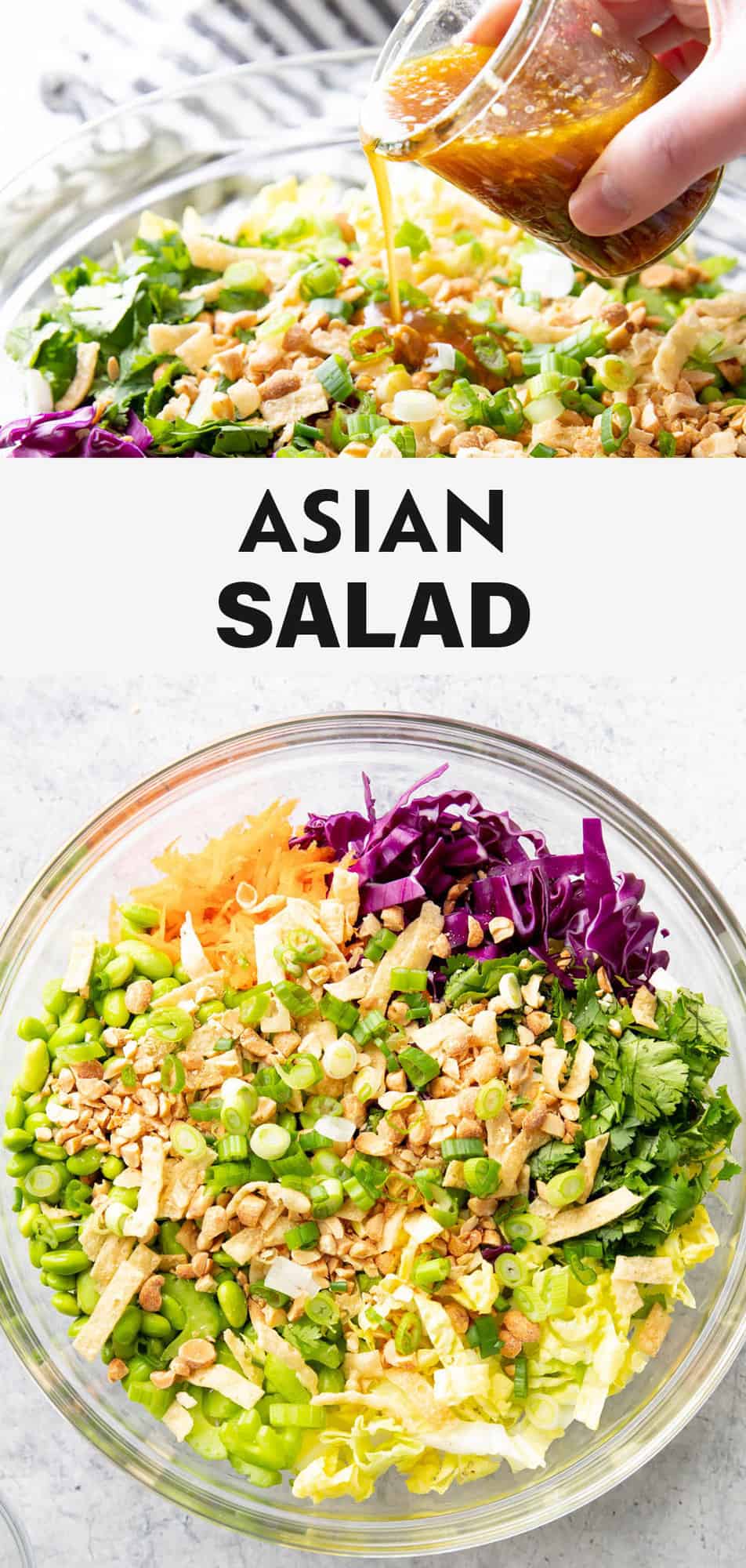 The BEST Asian Chopped Salad w/ Cabbage - Beaming Baker