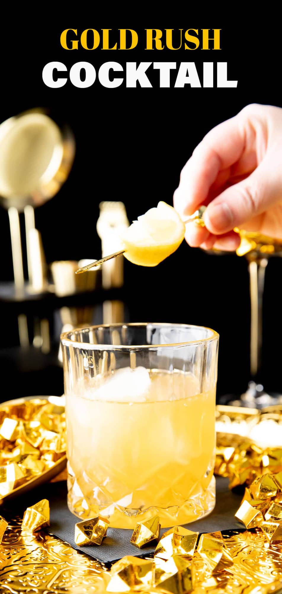The Gold Rush Cocktail - Beaming Baker
