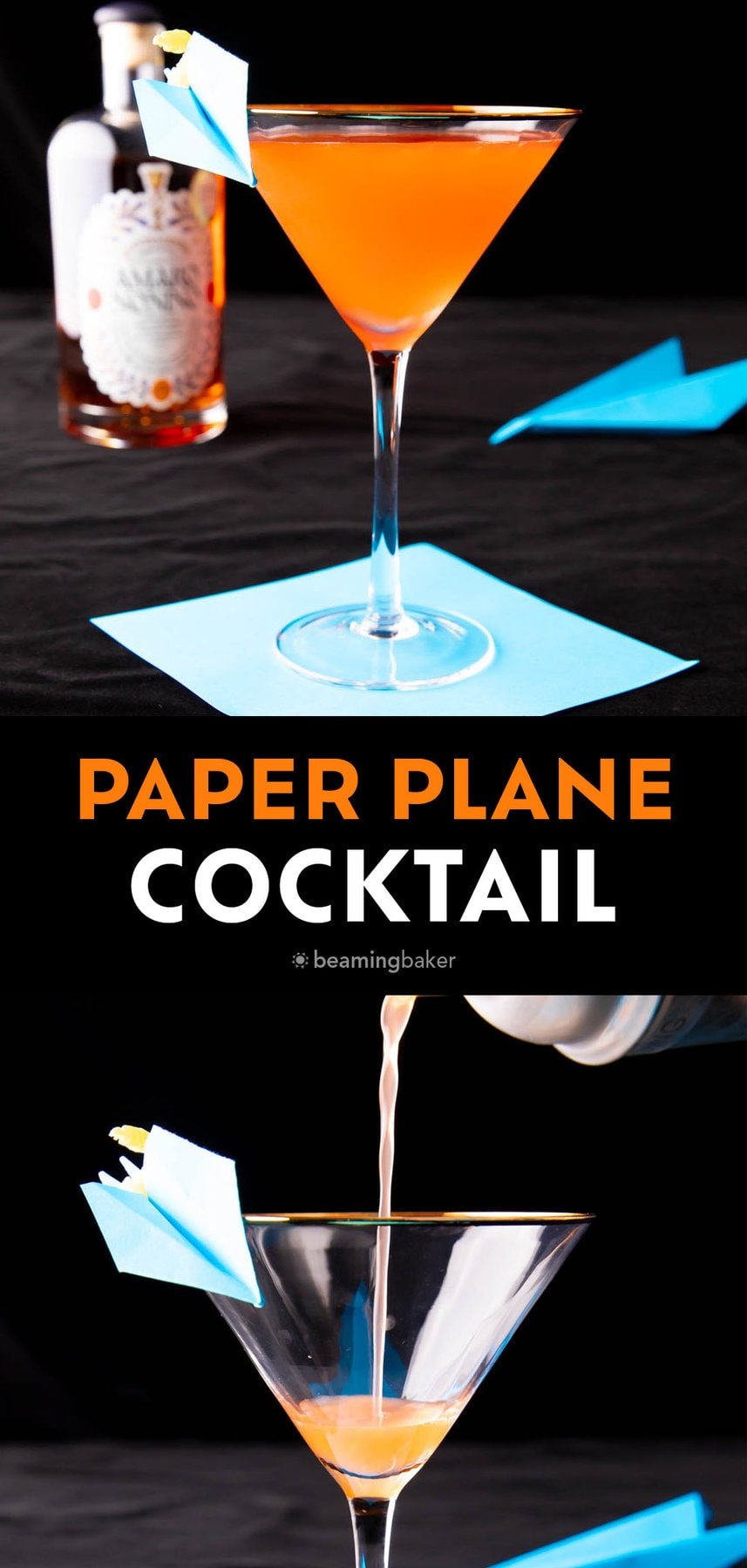 Paper Plane Cocktail - Beaming Baker