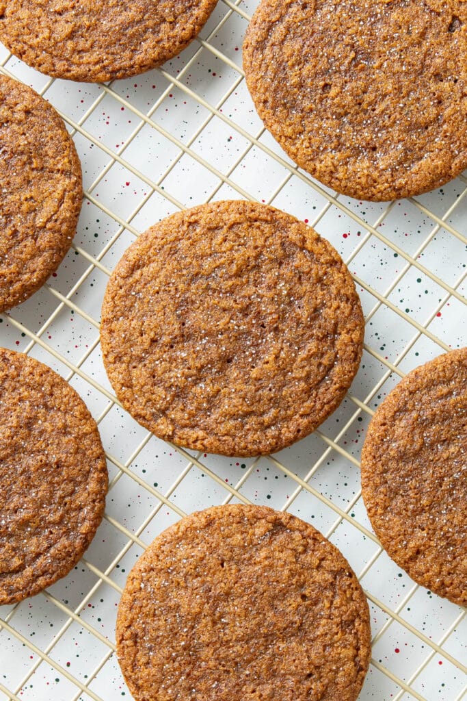 The Best Crispy Gingersnap Cookies Recipe! - Beaming Baker