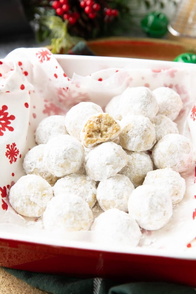 Buttery Snowball Cookies with Walnuts or Pecans - Beaming Baker