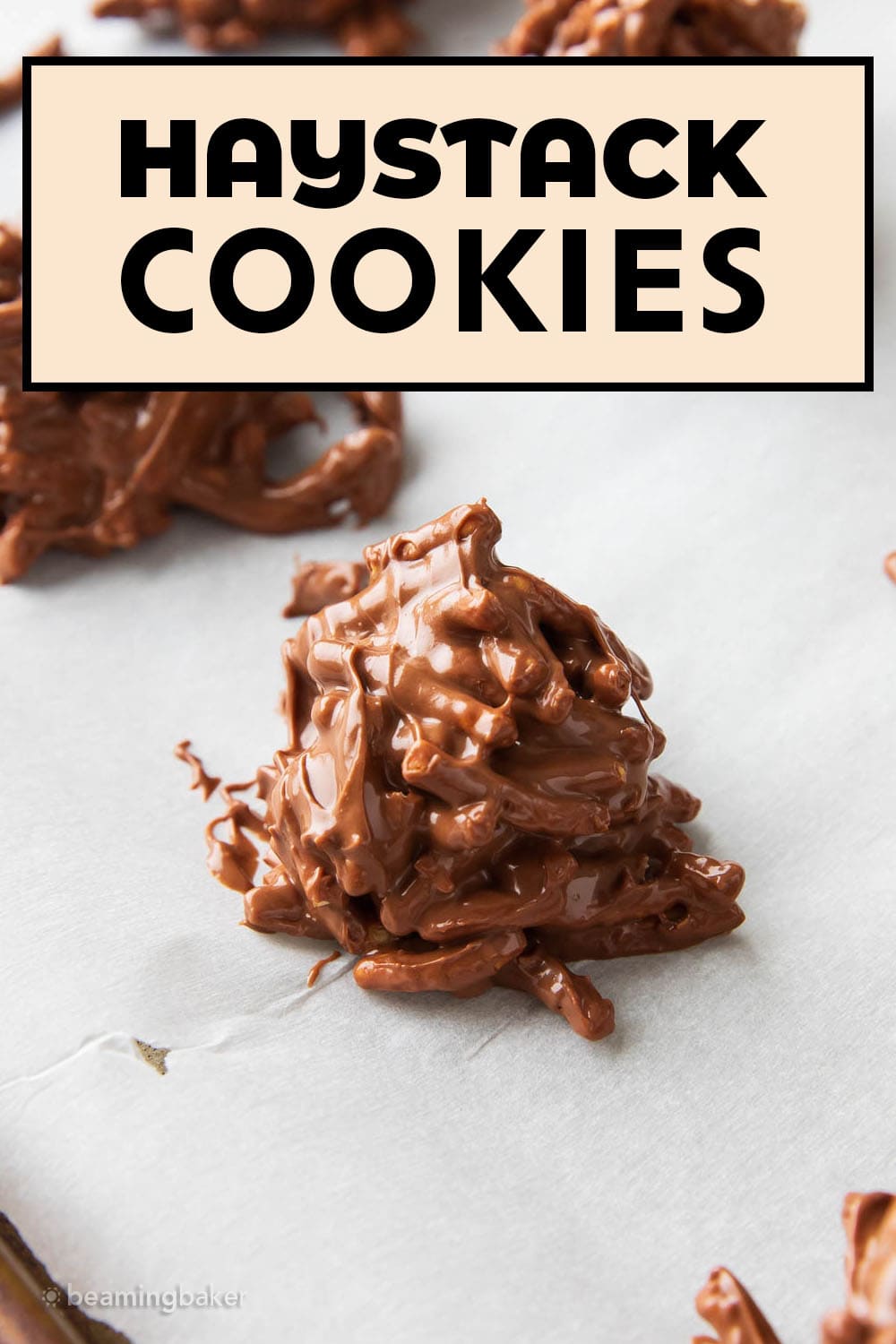 3 Ingredient Haystack Cookies with Chow Mein Noodles - Beaming Baker