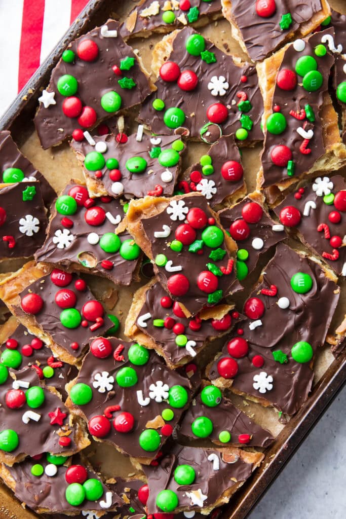 Christmas Crack Recipe with Saltines - Beaming Baker