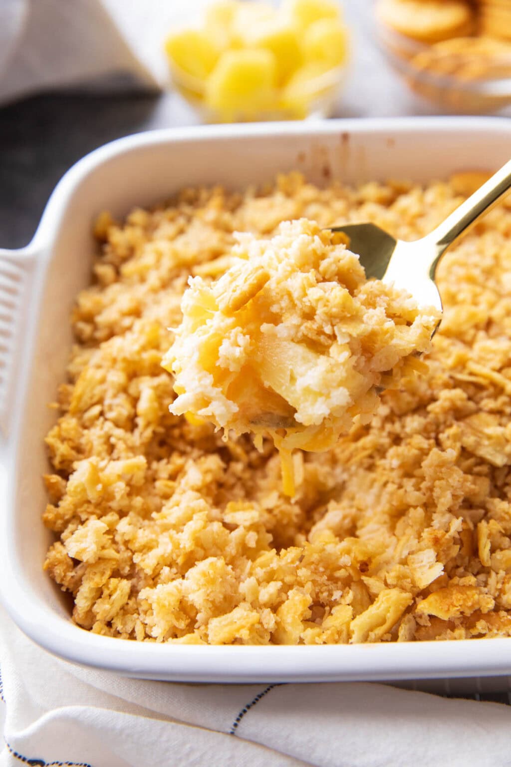 Pineapple Casserole Recipe - Beaming Baker