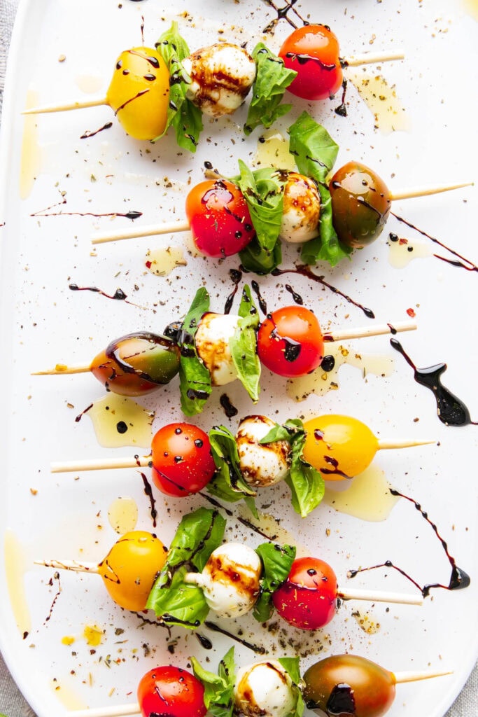 Best Caprese Skewers Recipe - Beaming Baker