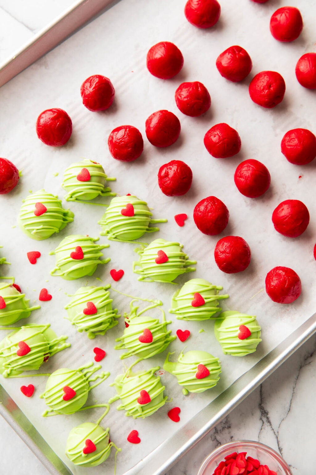Grinch Oreo Balls - Beaming Baker