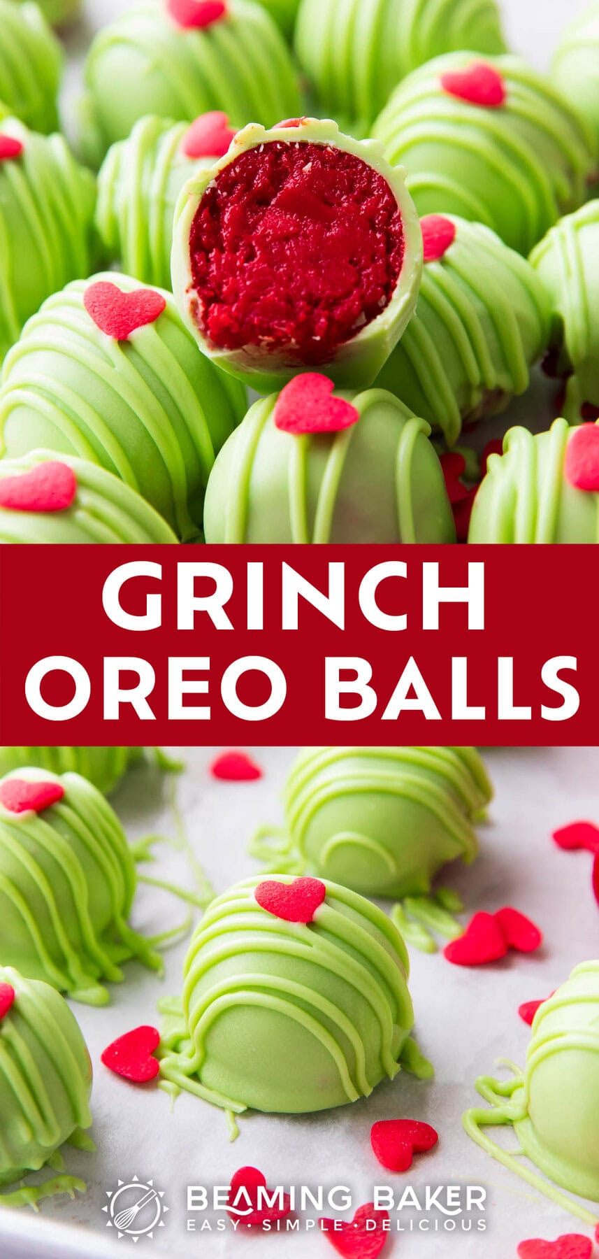 Grinch Oreo Balls - Beaming Baker