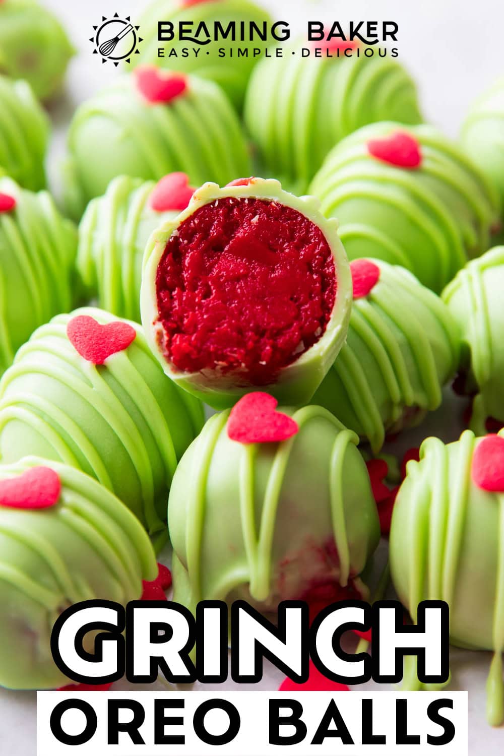 Grinch Oreo Balls - Beaming Baker