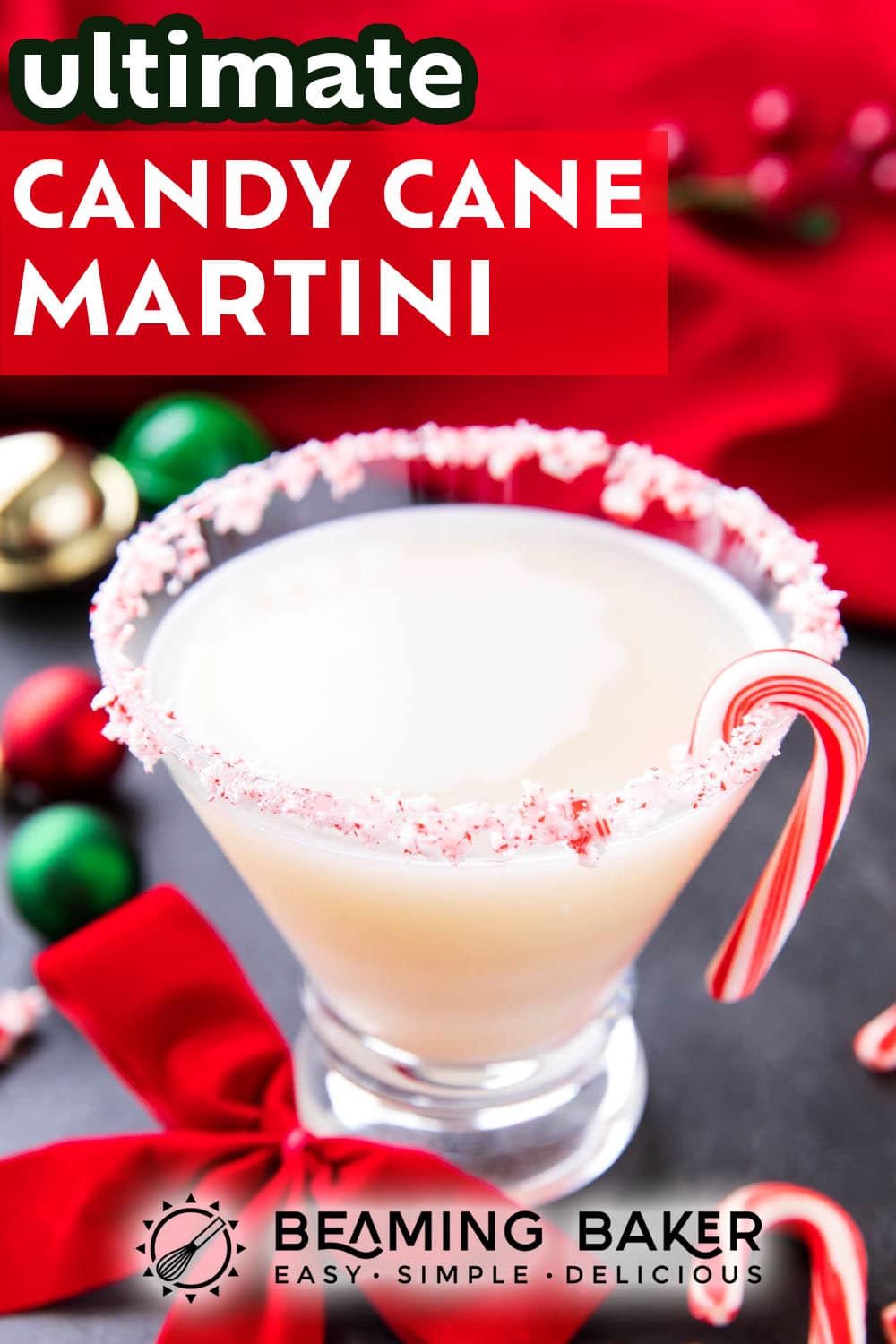 Candy Cane Martini Recipe - Beaming Baker