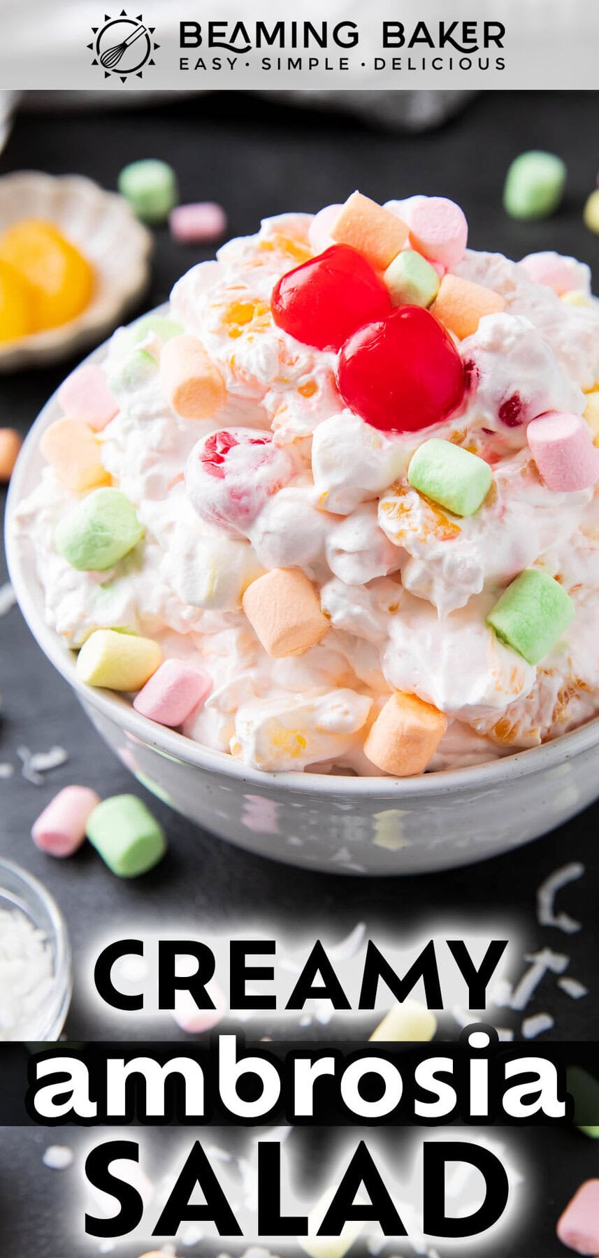 Ambrosia Salad with Cool Whip Recipe - Beaming Baker