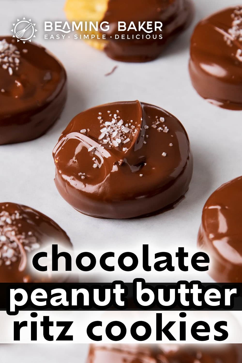 Chocolate Peanut Butter Ritz Cookies - Beaming Baker