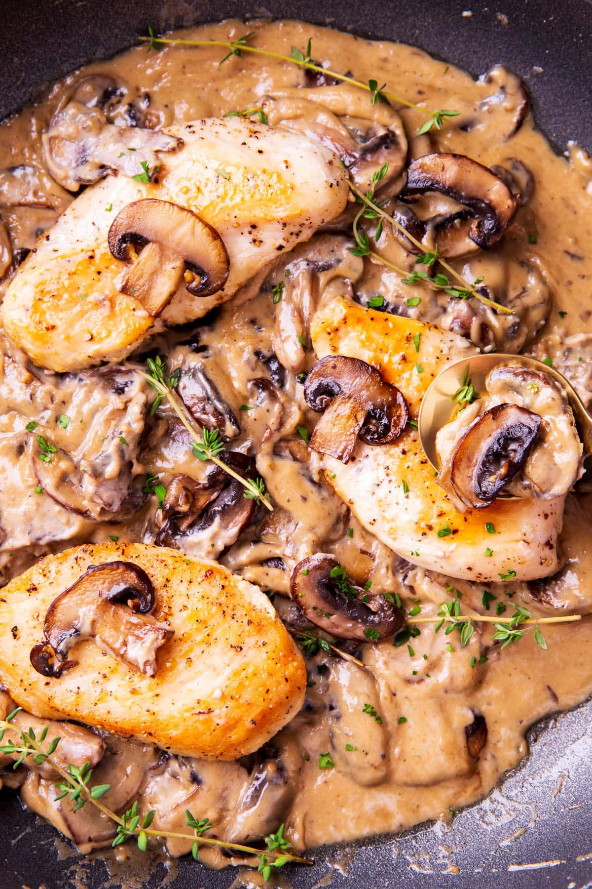 Creamy Chicken and Mushroom Skillet - Beaming Baker